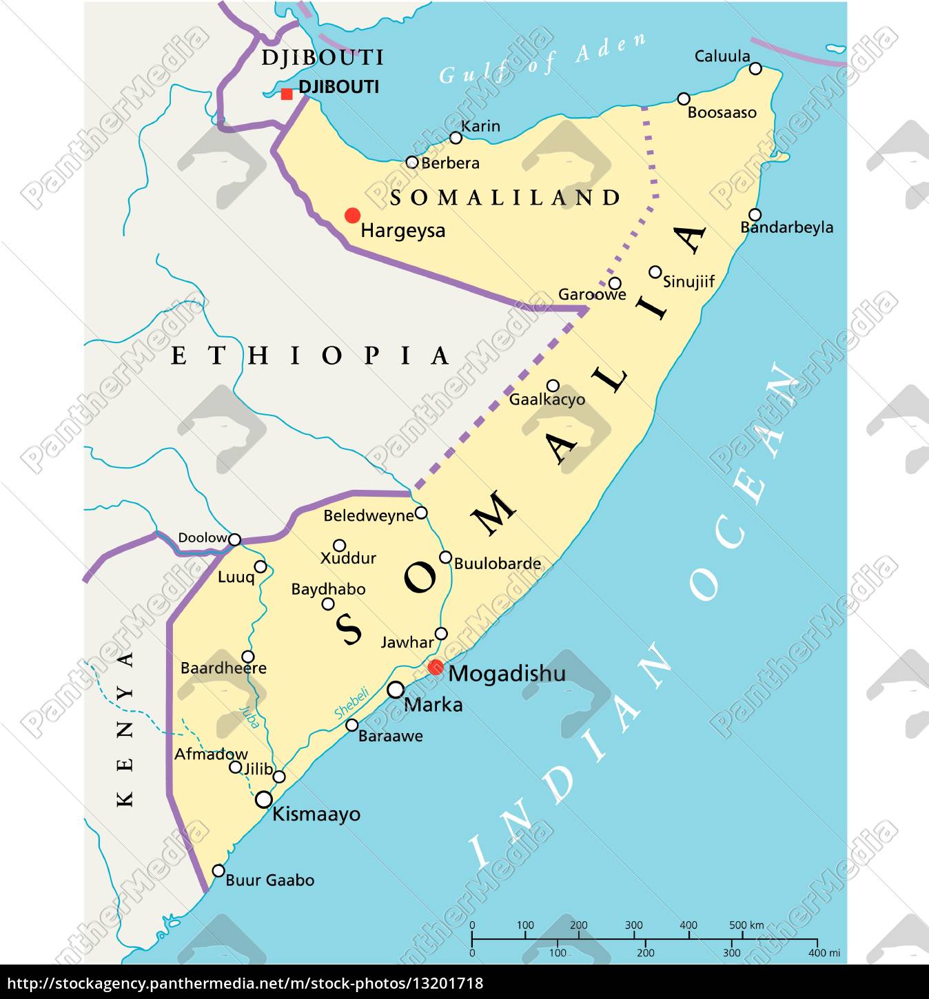 Somalia Political Map - Stock image #13201718 | PantherMedia Stock Agency Somalia Political Map - Stock image #13201718 | PantherMedia Stock Agency